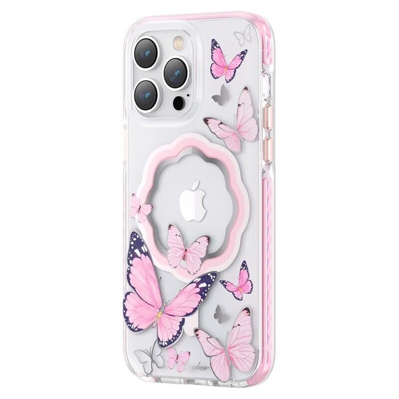 Husa Cover Kingxbar Butterfly Series pentru iPhone 14 Pro Pink - Contakt.ro