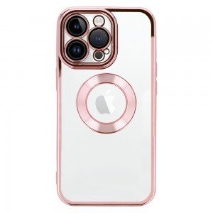 Husa Cover Beauty Lens Frame Magsafe pentru iPhone 12 Pro Max Roz ...
