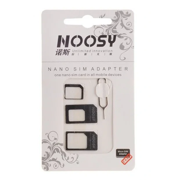 Adaptor Nano-Micro Sim Noosy Negru - Contakt.ro