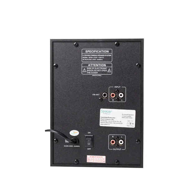 BOXE SPACER 2.1, RMS: 20W (2 x 5W + 10W), bluetooth telecomanda ...
