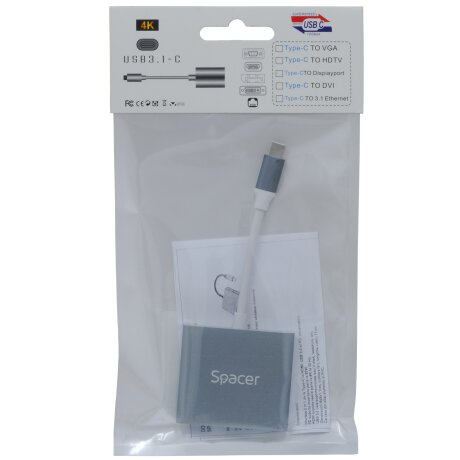 DOCKING Station Spacer universal 3 in 1, conectare Type-C USB 3.1, USB ...