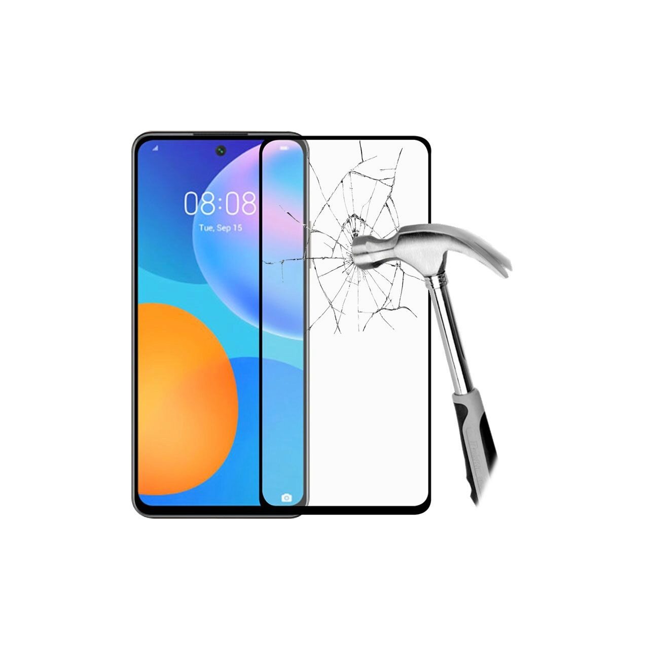 Folie Huawei P Smart 2021 Lemontti Sticla Full Fit Black - Contakt.ro