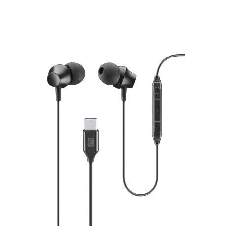 Casti cu Fir Cellularline SPARROW Type-C Negru - Contakt.ro