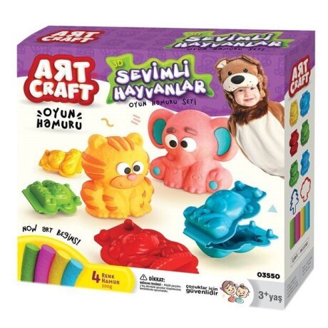 Art Craft Plastilina Set 3D Animale - Contakt.ro