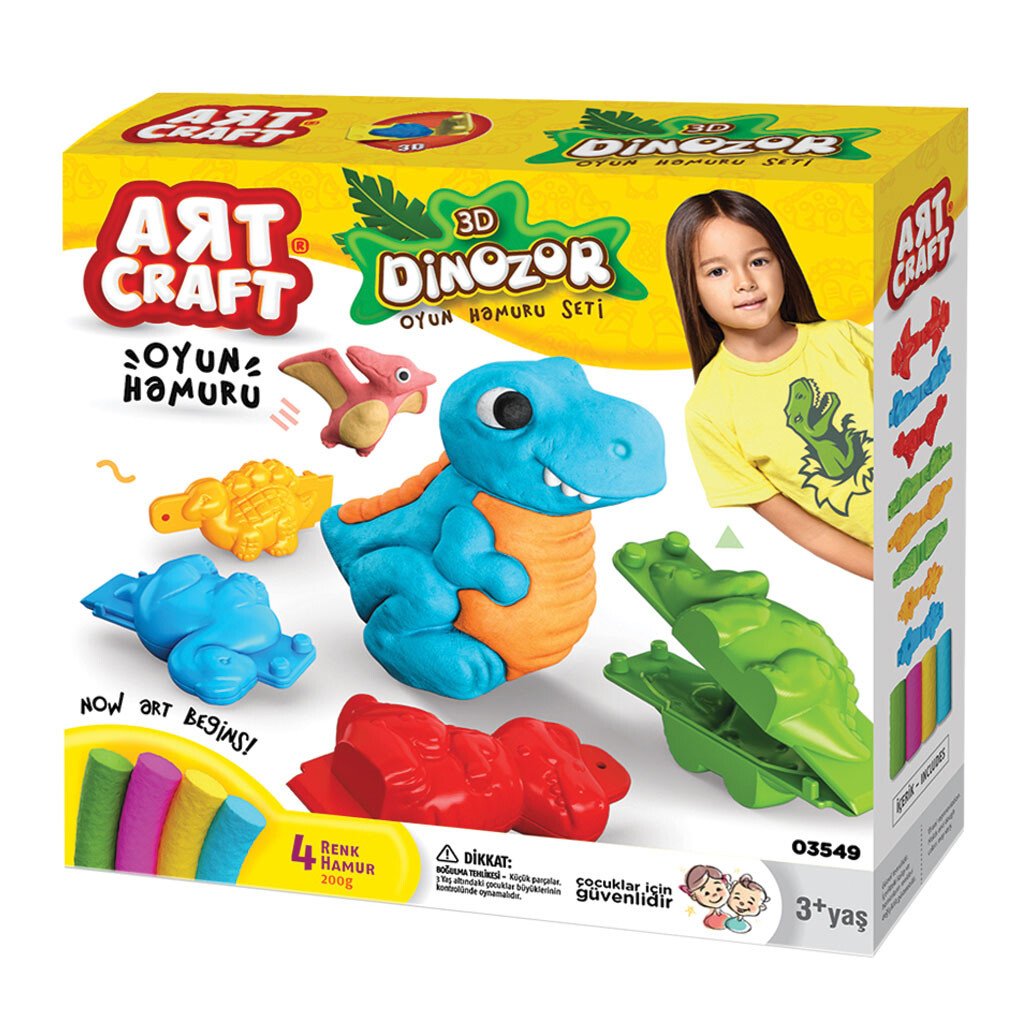 Art Craft Plastilina Set 3D Dinozaur - Contakt.ro